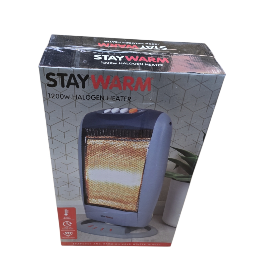New Staywarm 1200w Halogen Heater - Own4Less